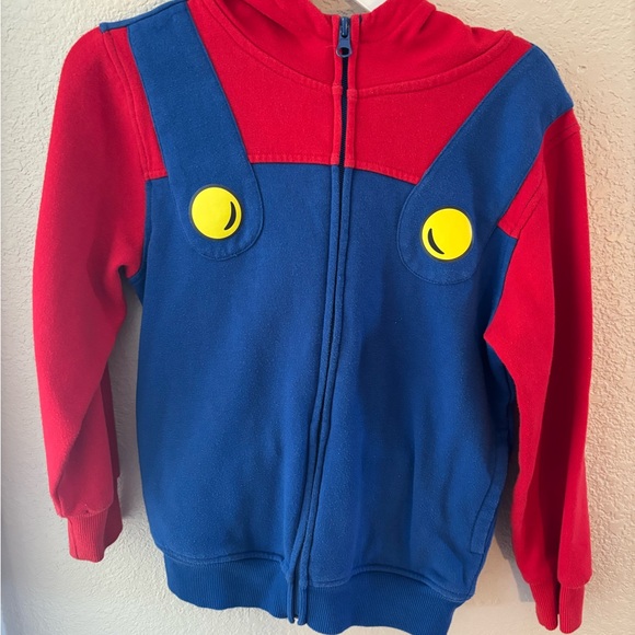Nintendo | Costumes | Super Mario Bros Zip Up Hoodie Mario | Poshmark